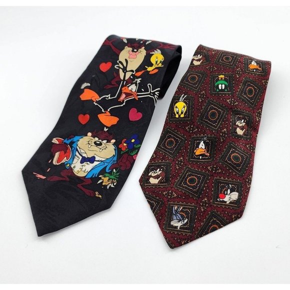 Warner Bros. | Accessories | Lot Of 2 Looney Tunes Mens Ties ...